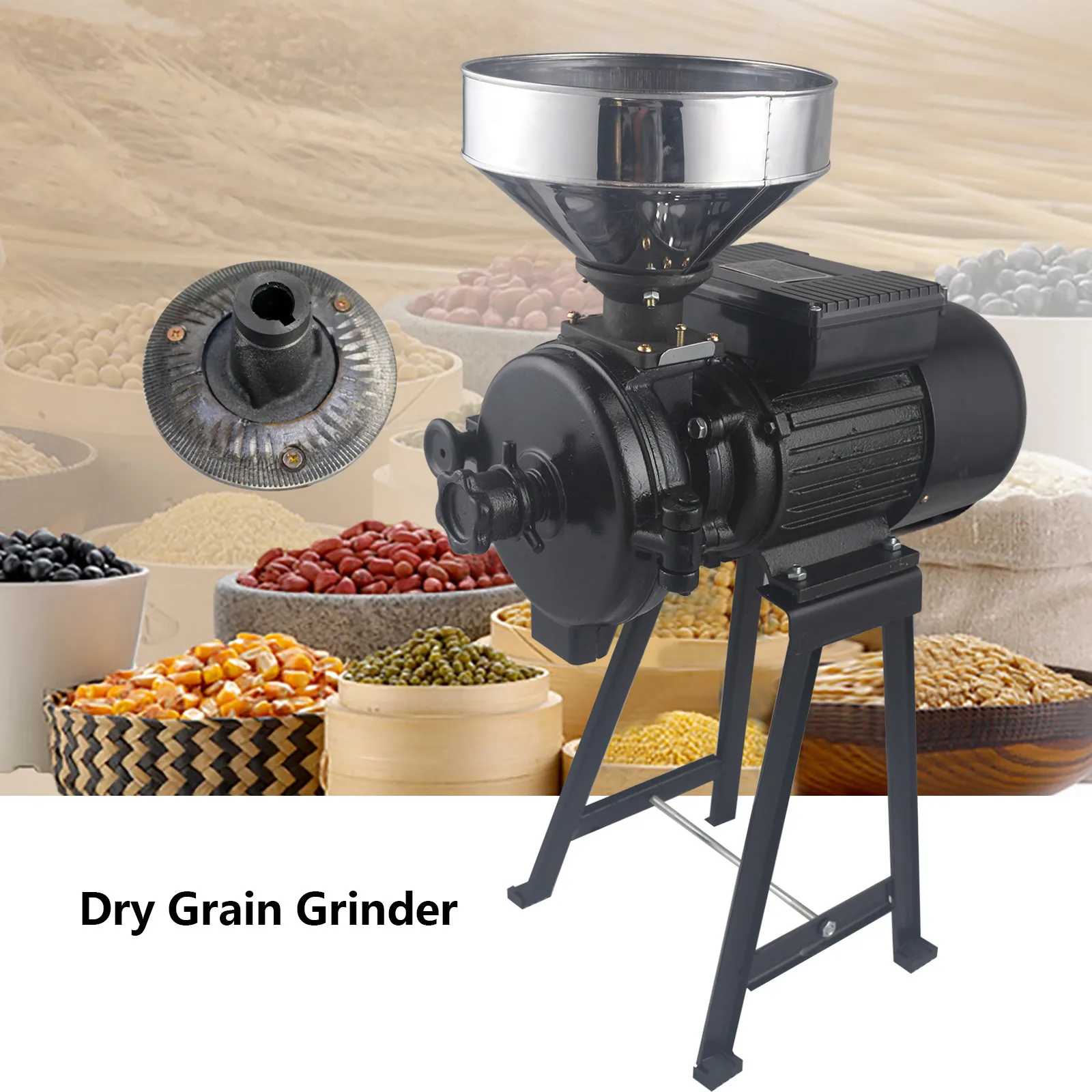 2200W-Heavy-Duty-Electric-Grain-Mill-Grinder-Feed-Pulverizer-Machine-W ...