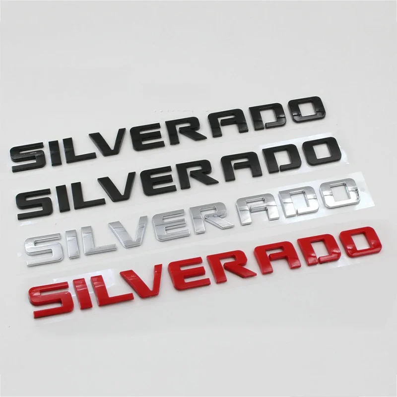 Pegatinas-ABS-para-coche-emblema-de-letras-para-Chevrolet-Silverado ...