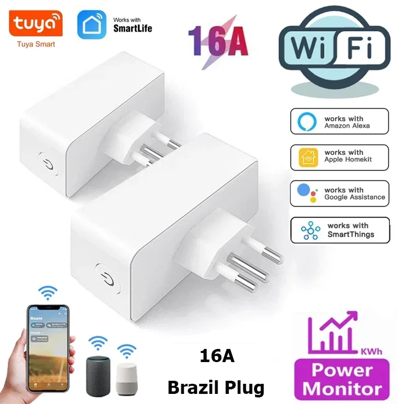 Tuya-16A-Brazil-WiFi-Smart-Plug-Power-Monitor-Energy-Electricity ...