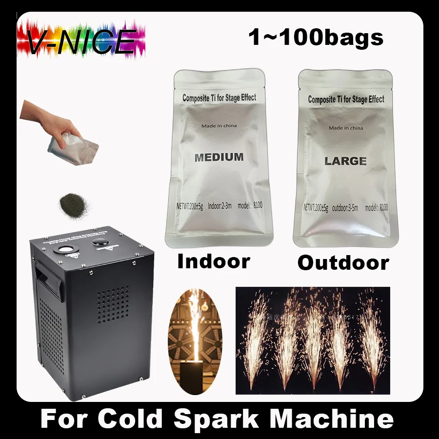 1-100 Bags Ti Powder For Cold Spark Machine Wedding Party Sparkler ...