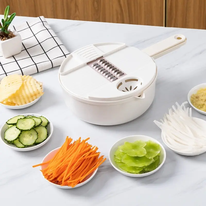 New-Kitchen-Multi-functional-Nine-in-one-Vegetable-Cutter-12-piece ...