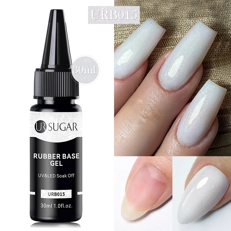 UR-SUGAR-30ml-Gelatina-Lattea-Bianco-Glitter-Base-in-Gomma-Gel-di ...