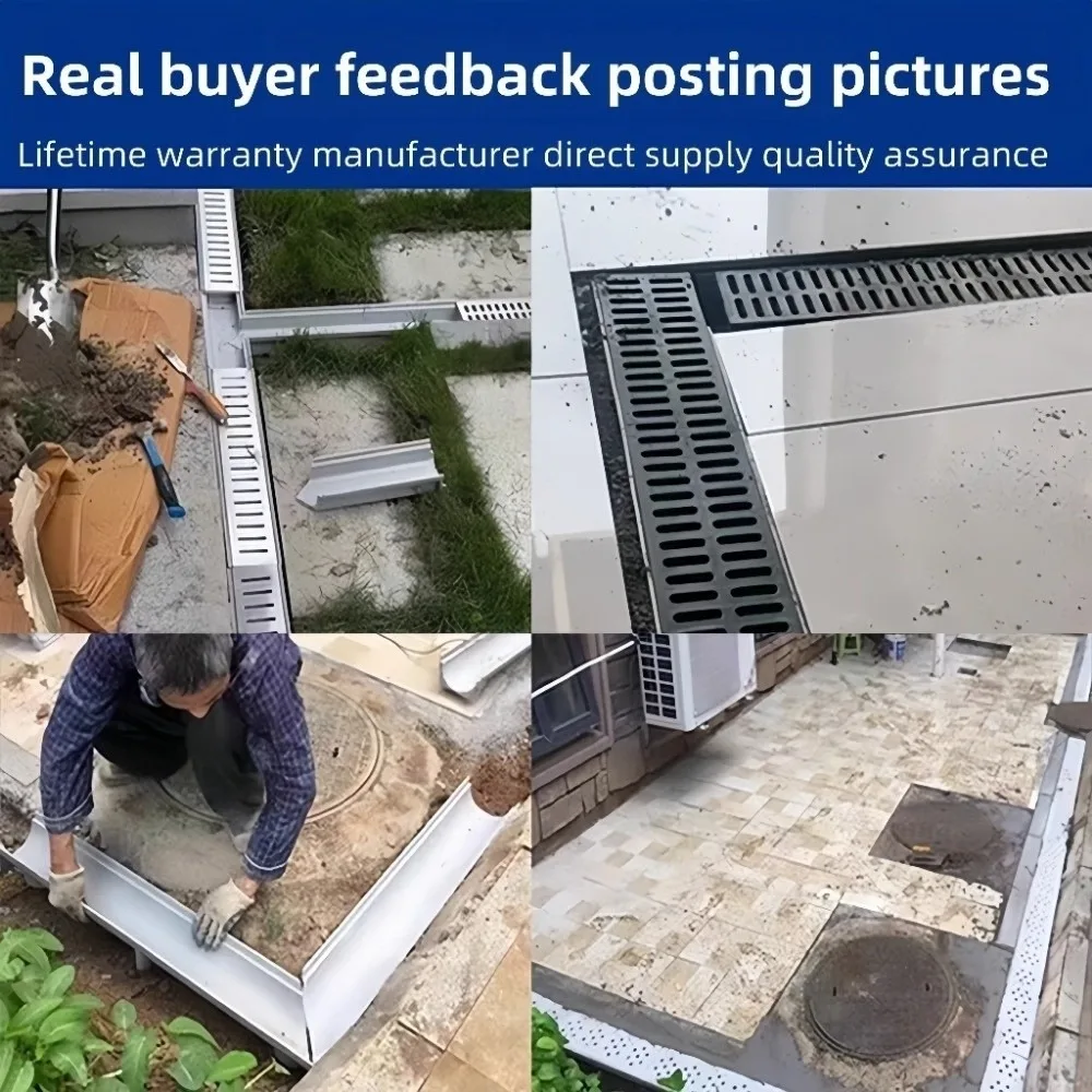 Resin Drainage Gutter Heavy Duty U-shaped Groove Finished Drainage ...