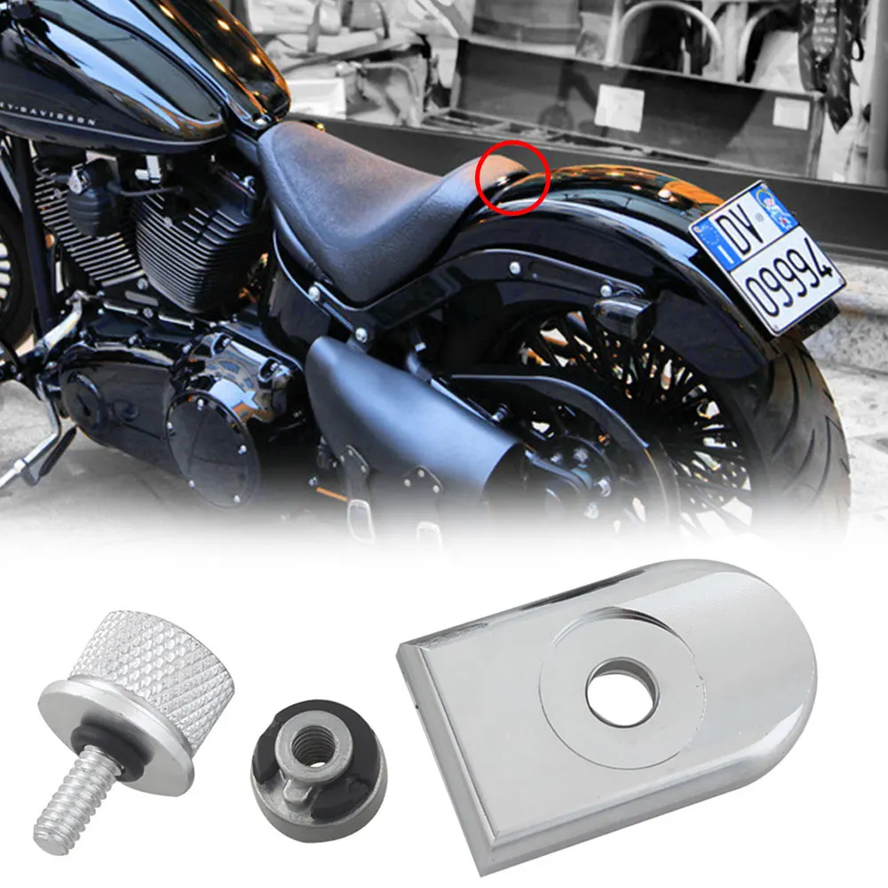 Rear-Fender-Seat-Bolt-Tab-Screw-Mount-Knob-Cover-Nut-Kit-For-Harley ...