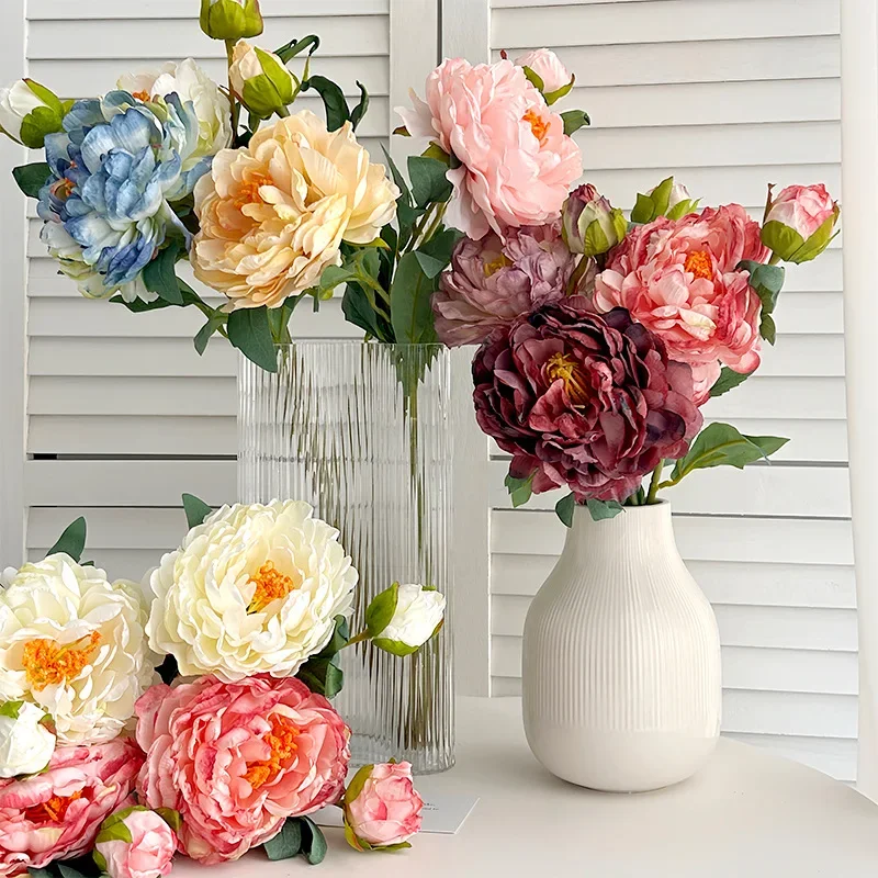 Peony-Simulation-Flowers-Home-And-Living-Room-Artificial-Flower ...