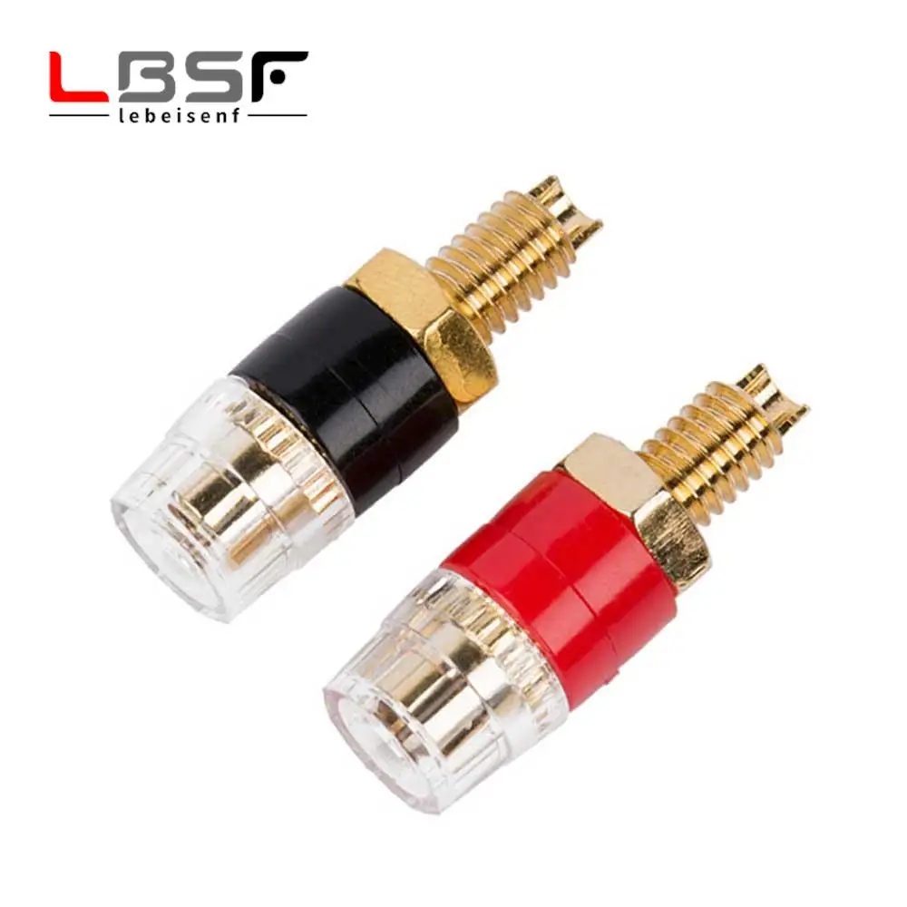 2pcs-1pairs-Pure-copper-gold-plated-trumpet-crystal-terminal-power ...