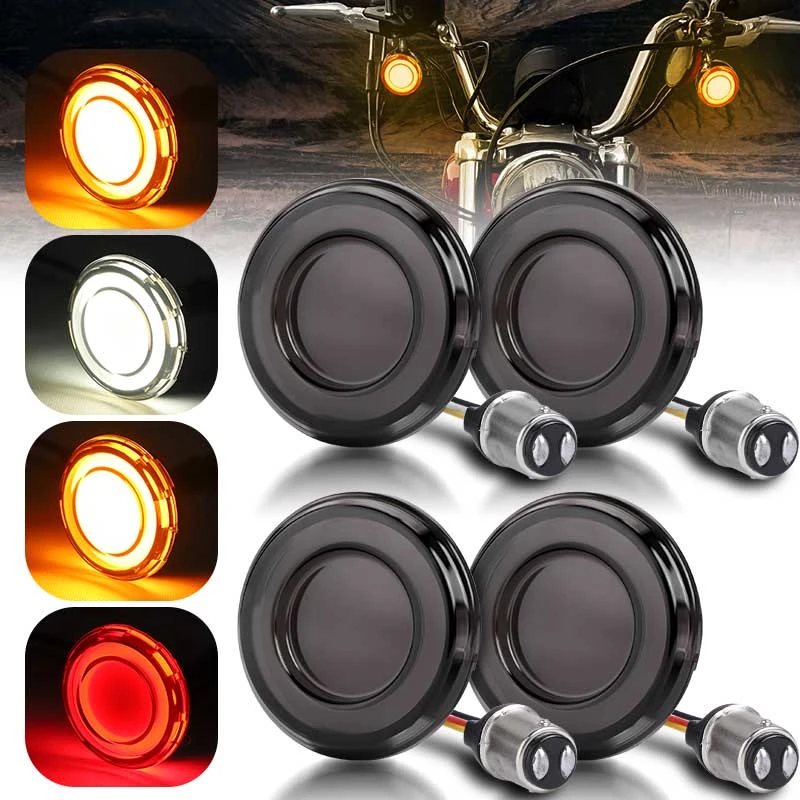 Motorcycle Front 1157 LED Turn Signal Light Bullet Style DRL Indicator ...