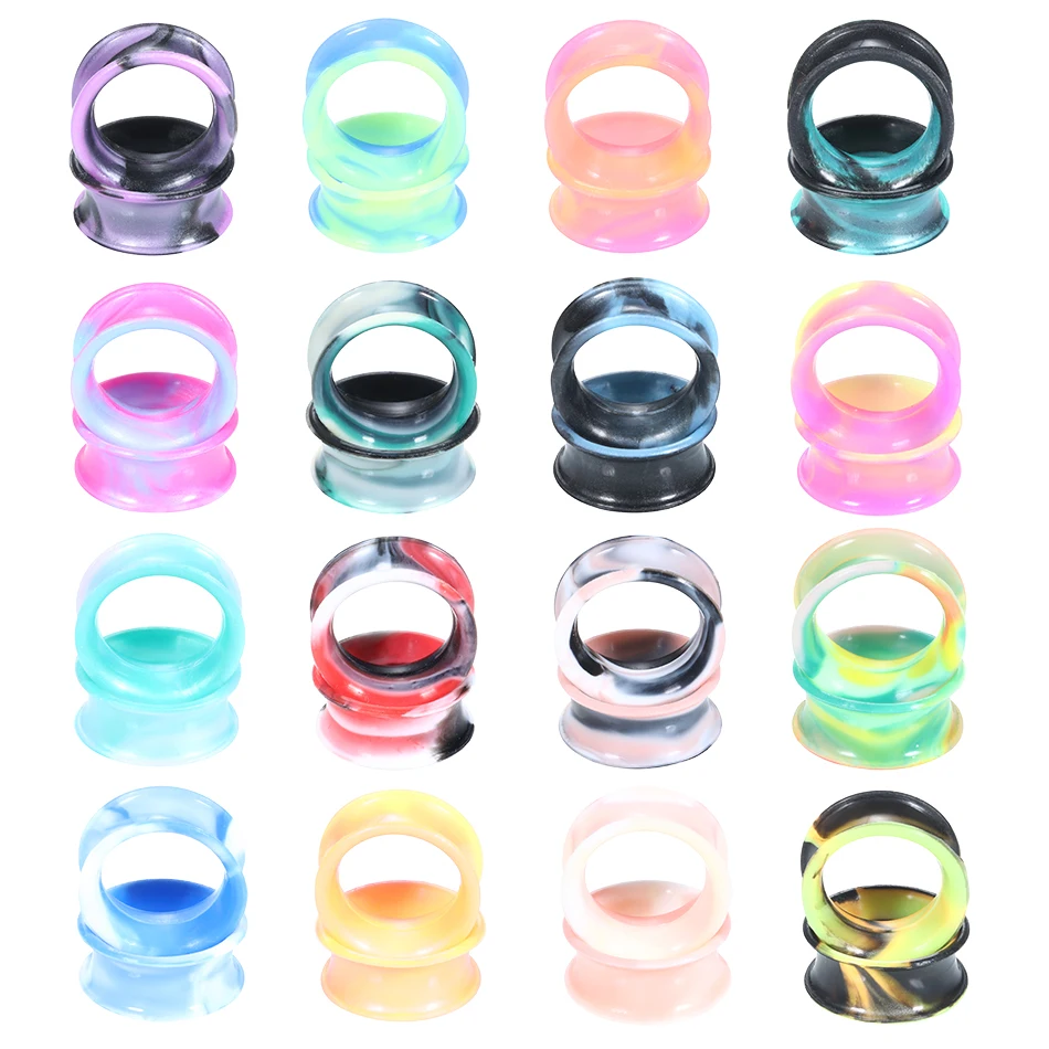 Dilatadores-de-silicona-suave-para-oreja-expansores-de-doble-campana ...