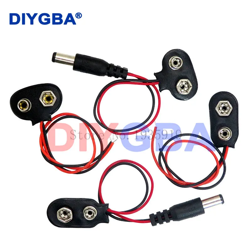 DC 9V Battery Button Power Cable Battery Buckle Snaps Power Cable ...