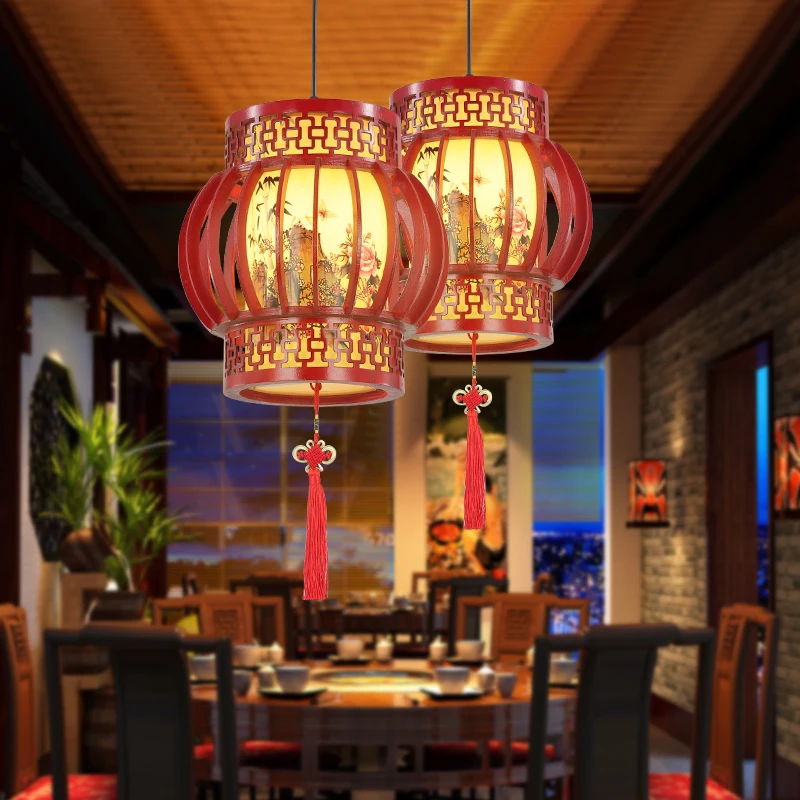 Chinese-style-tea-restaurant-light-modern-antique-restaurant-wooden ...