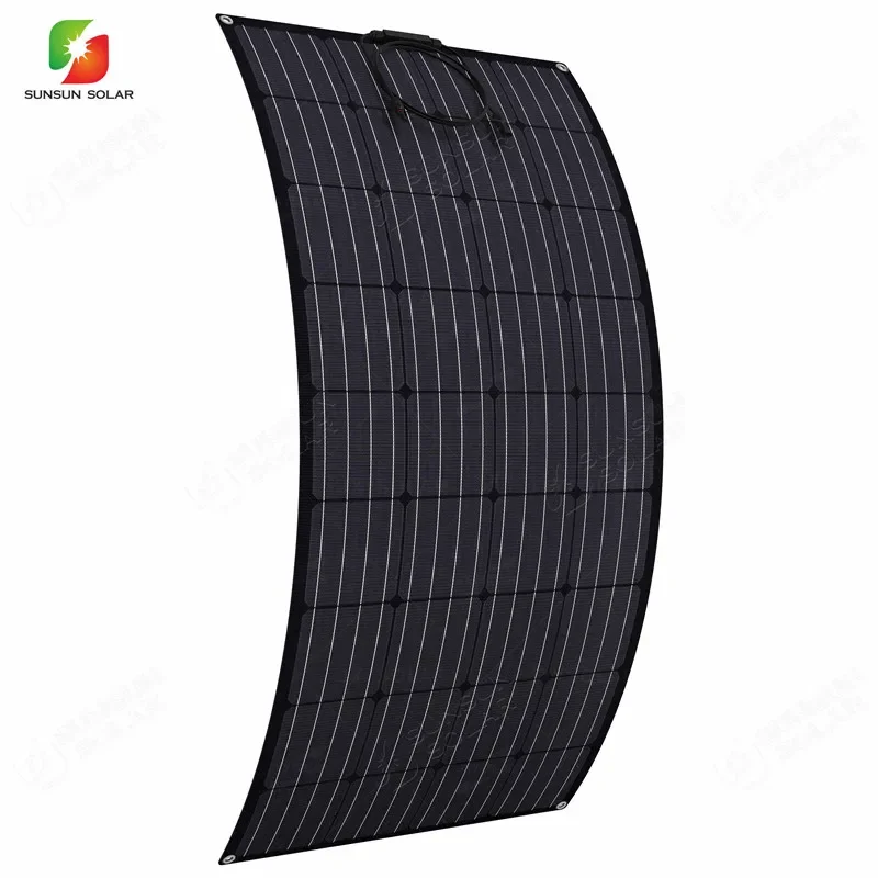 New-Promotion-flexible-solar-panel-ALL-BLACK-200W-18V-ETFE ...