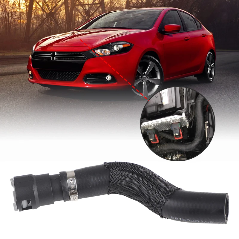 68156282AB Black Car Heater Core Jumper Radiator Hose For Dodge Dart ...