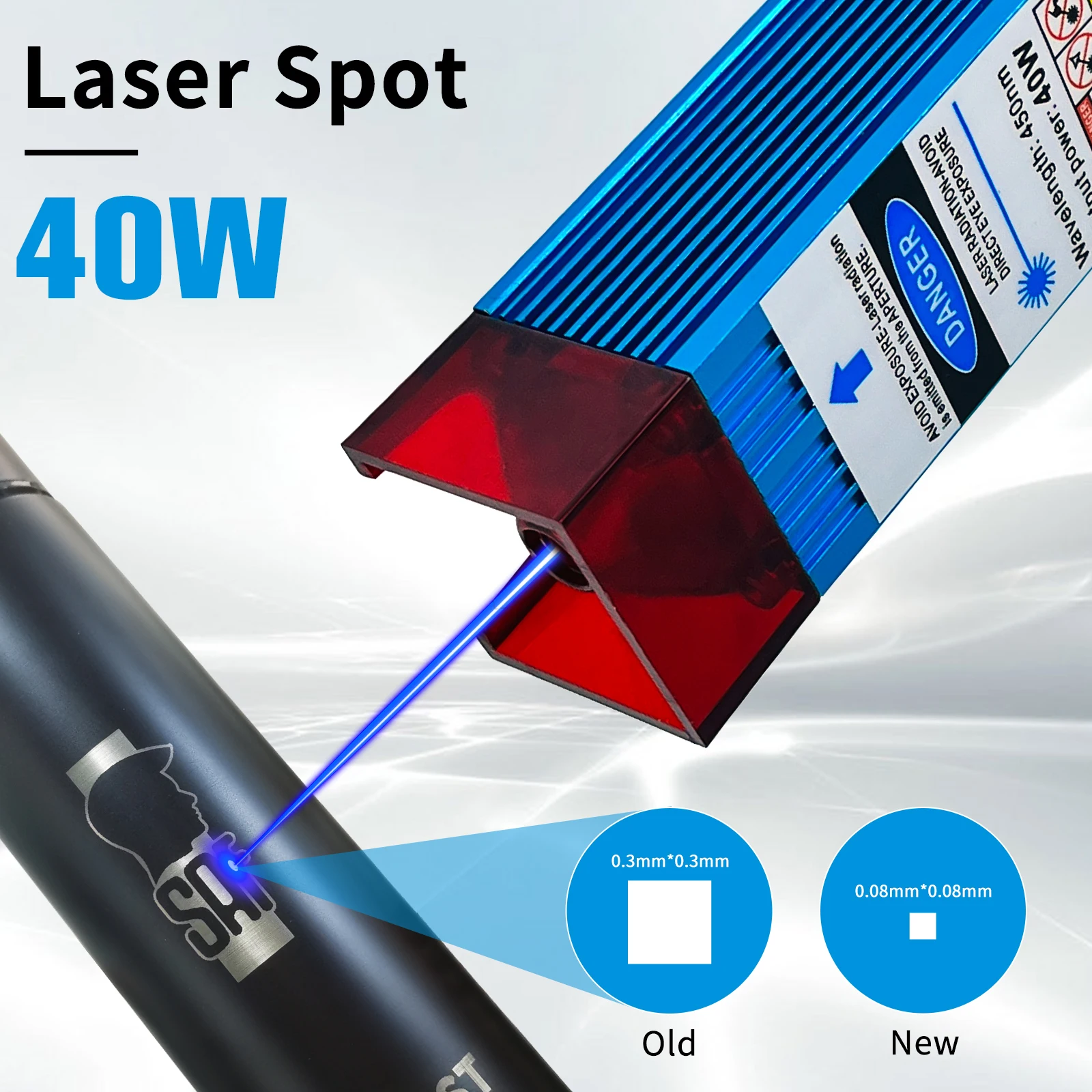 CNC-Engraving-Machine-Laser-Head-40W-Blue-Light-Laser-Module-for ...