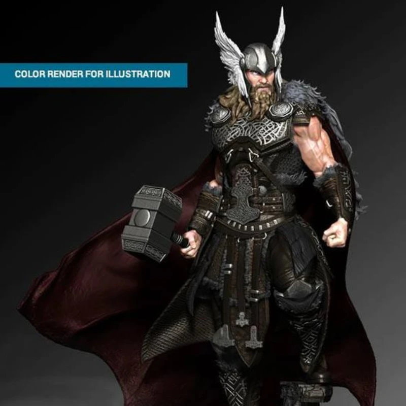 1-24-Ratio-Full-Height-110mm-Vikings-Style-God-Thor-Resin-Soldier ...