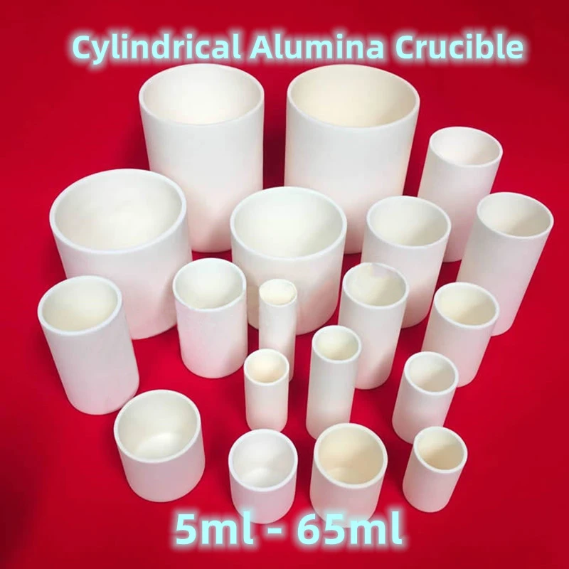 Cylindrical Alumina Crucible 5ml 65ml Alumina Ceramic Crucible Cylinder ...