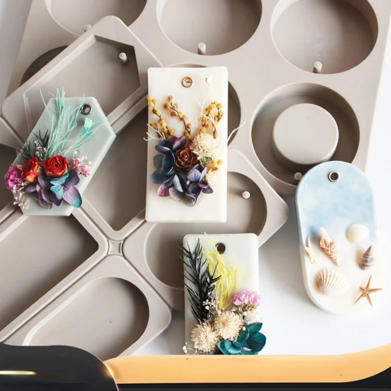 Diy vela aroma cera tablet molde de silicone criativo artesanal molde ...