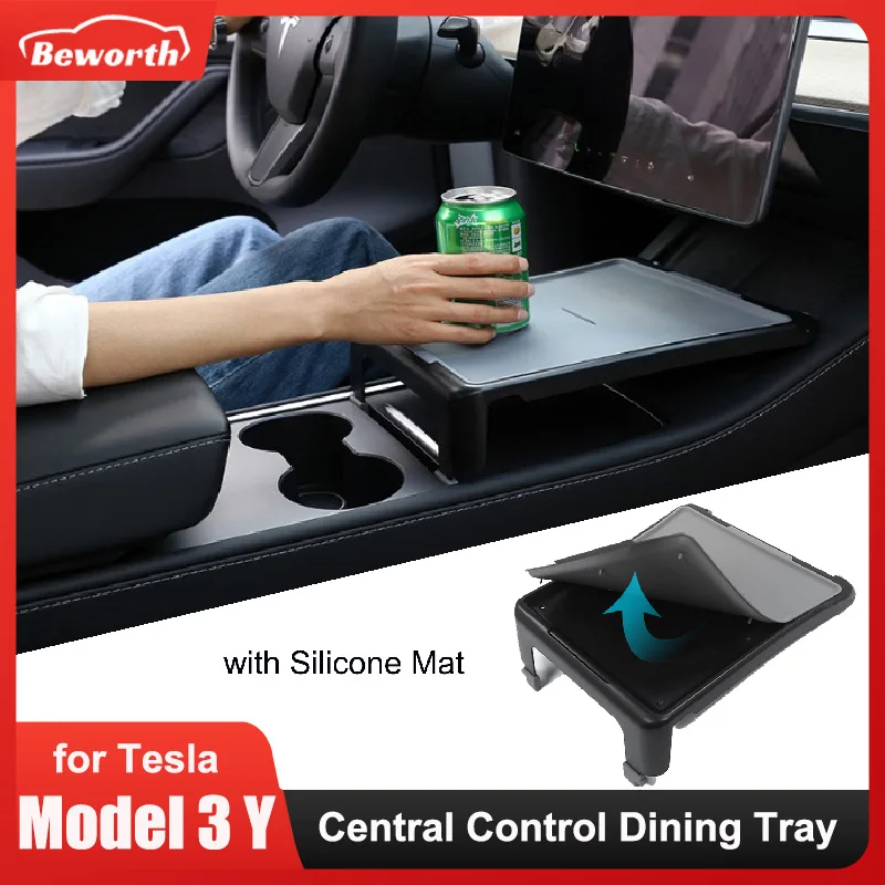 Dining-Tray-for-Tesla-Model-3-Y-2023-Center-Console-Drink-Food-Table ...