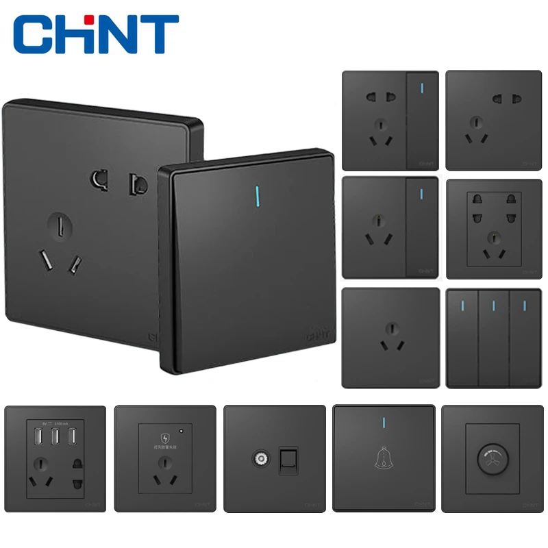 2W Ivory White five hole two three plug household power USB socket wall ...