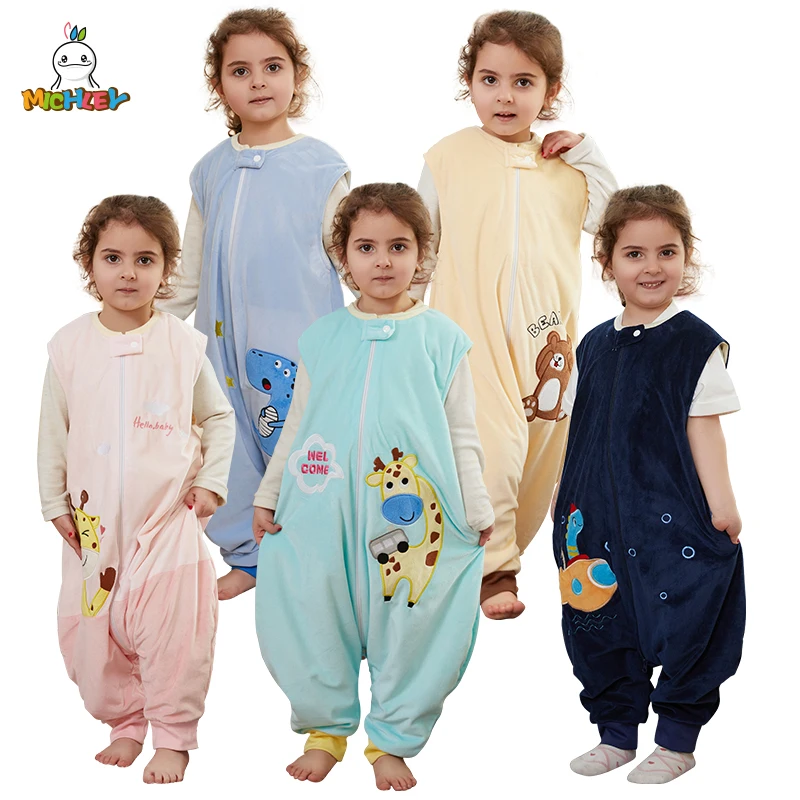 MICHLEY Cartoon Children Baby Sleeping Bag Sack With Feet Sleeveless ...