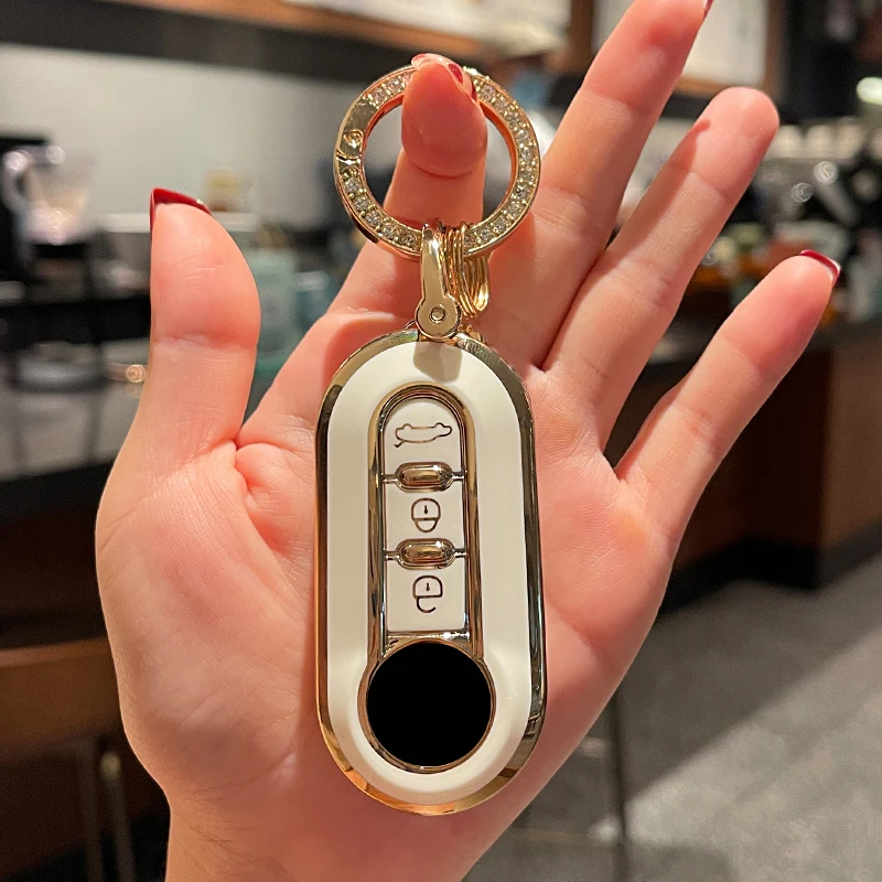 Car Flip Key Case Cover 3 Button For Fiat Ducato 500 500l Panda Grande ...