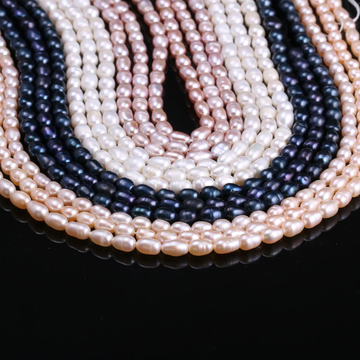 Natural-Freshwater-Pearl-Rice-Shaped-Pearls-Beads-Charm-For-Bracelet ...