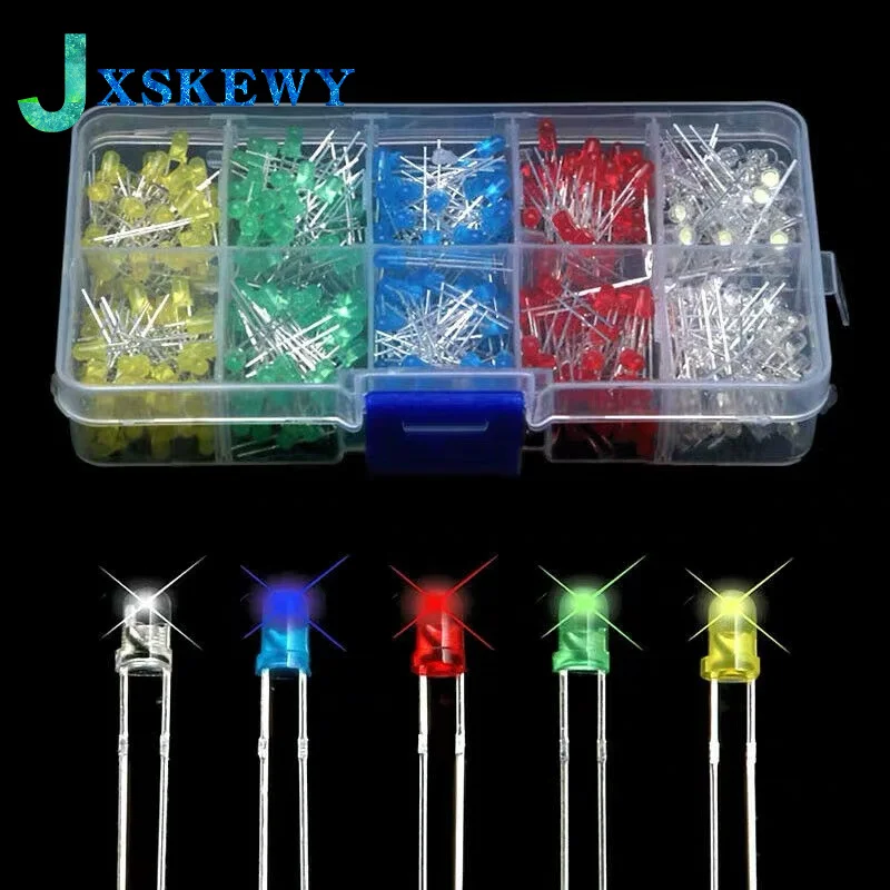 Kit-de-diodos-LED-de-3MM-Color-mixto-rojo-verde-amarillo-azul-y-blanco ...