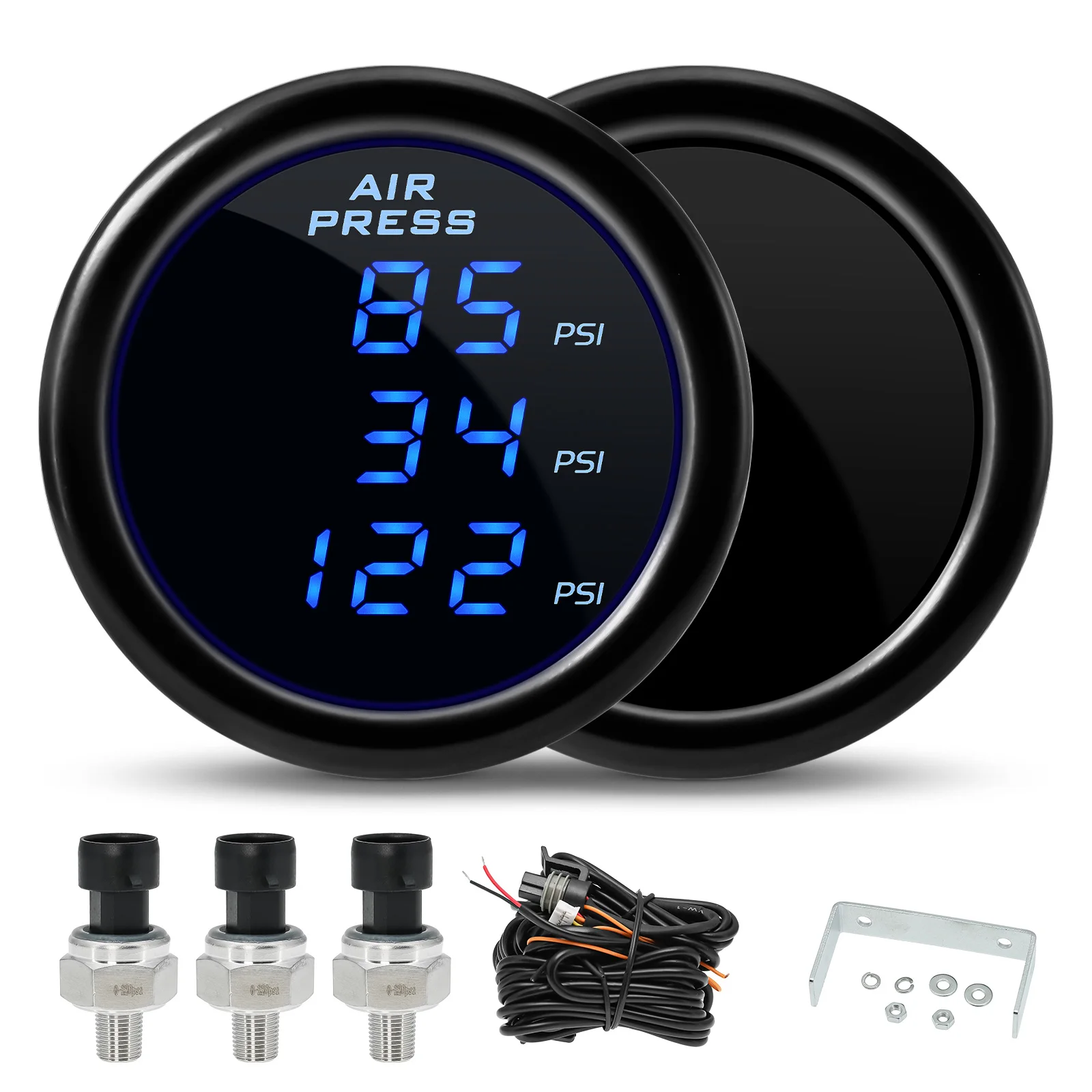 2-52mm-Digital-LCD-Three-Pressure-Air-Pressure-Gauge-Electrical-Sensors ...