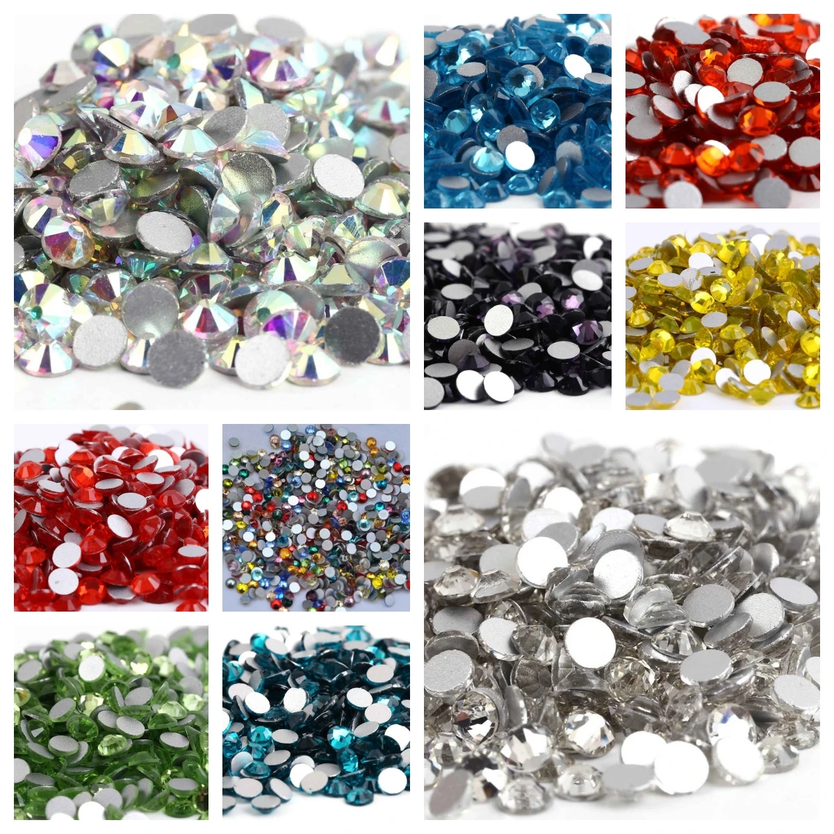 SS2-SS3-SS4-SS34Crystal-Non-Hotfix-Rhinestone-Super-Bright-Glass-Strass ...