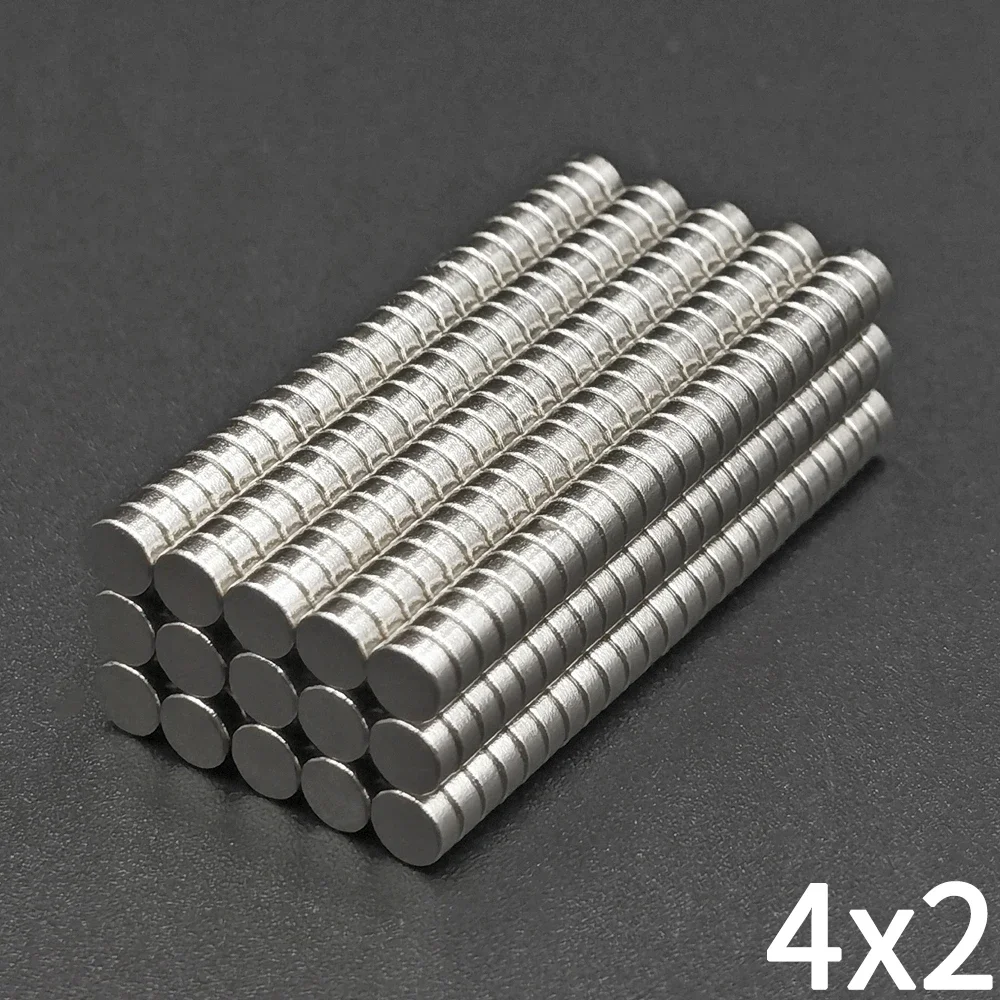 10-1000Pcs 4x2mm Small Magnet 4mm X 2mm Round Super Powerful Strong ...
