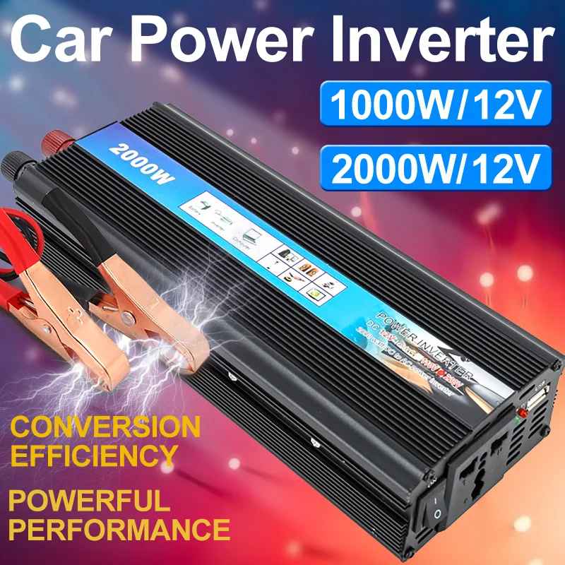 12V-1000W-2000W-Car-Power-Inverter-for-Computer-Fan-USB-Interface-Phone ...
