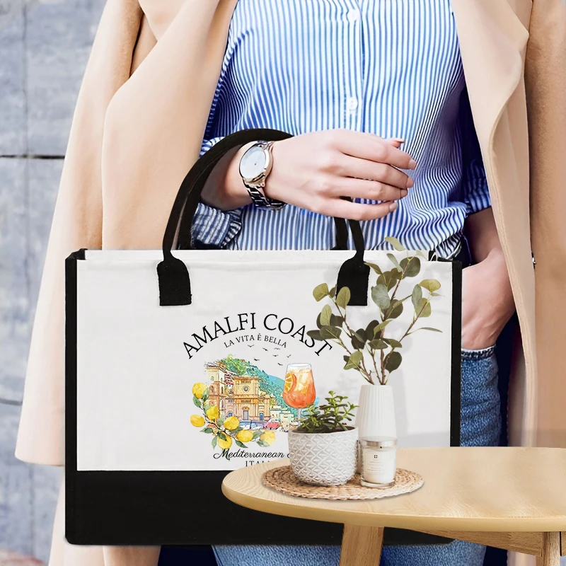 Italy Lemons Large Capacity Handbag Eco-friendly Shopping Bag New ...