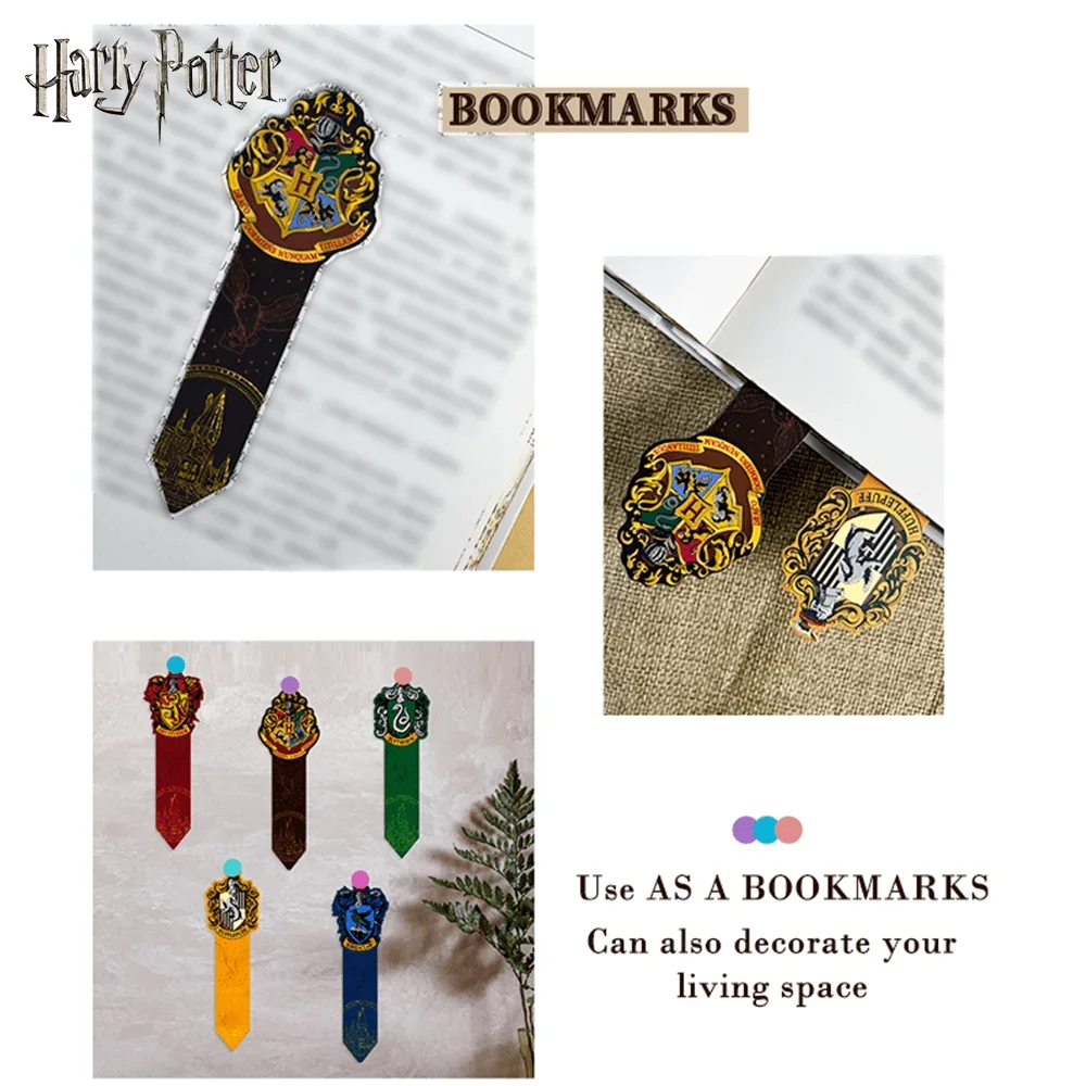 5pcs-set-Hogwarts-Bookmark-Harries-Potter-Gryffindor-Slytherin-Badge ...