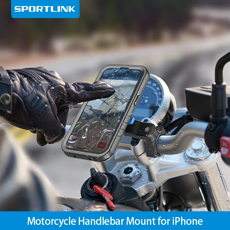 SPORTLINK 2 in 1 Cell Phone Holder Motorcycle Handlebar Mount for ...