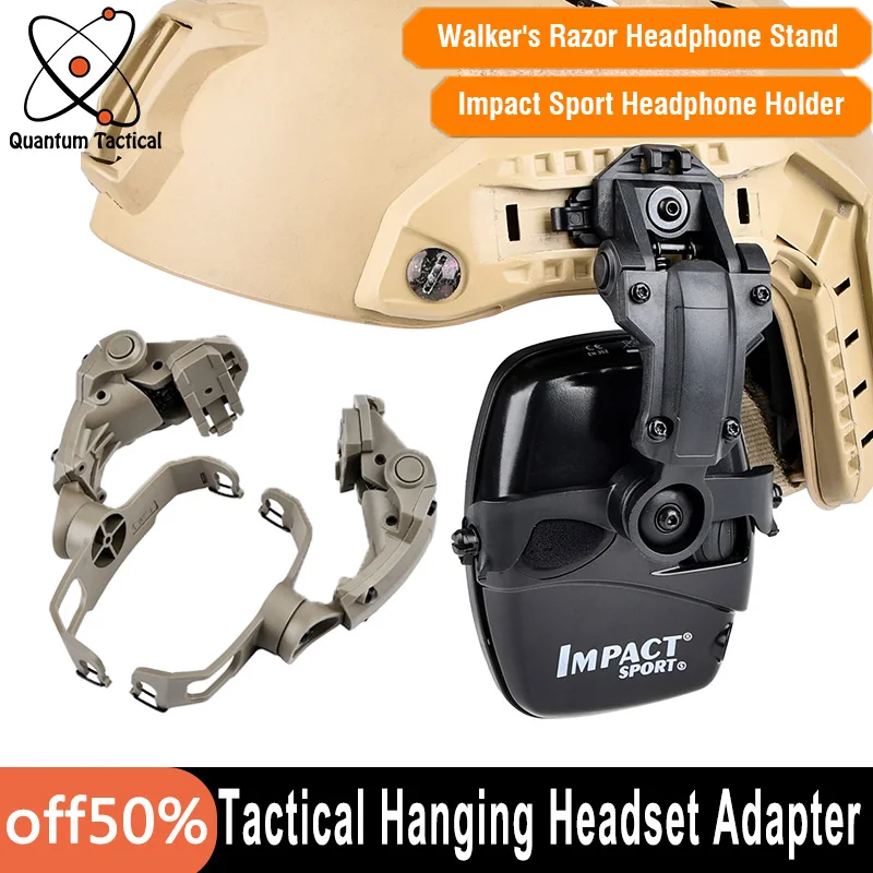 Tactical Hanging Fast Helmet Headset Mount 360° Rotation Walker's Razor ...