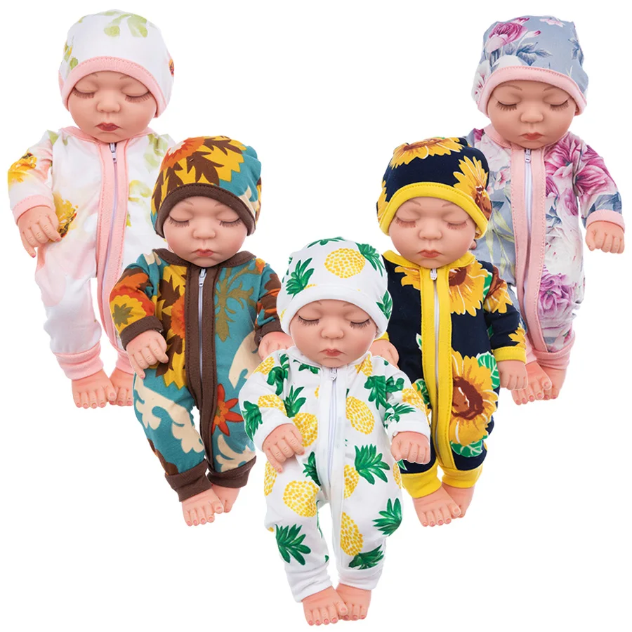 Cute Sunflower Pajamas Suit For 25 Cm Born Baby Reborn Doll Clothes ...