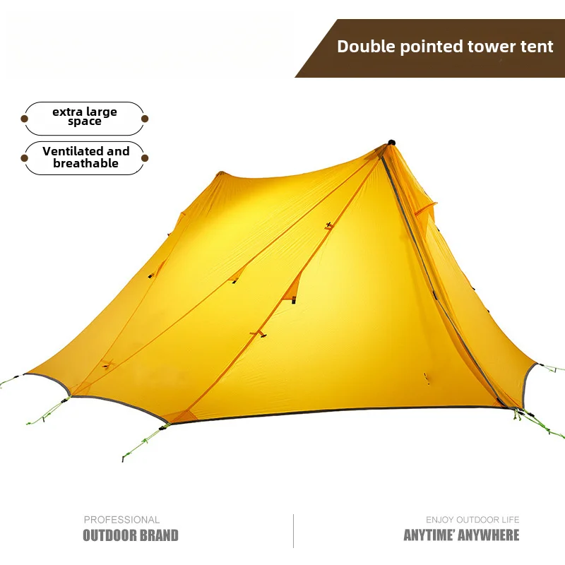 Outdoor-Large-Tent-Rainproof-Double-Silicone-Coated-Camping-Windproof ...