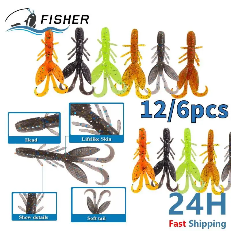 12-6pcs-Soft-Bait-Trembling-Crystal-Shrimp-Soft-Bait-Luya-Bait-False ...
