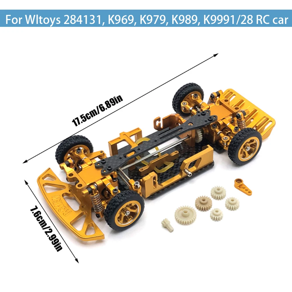 1/28 Metal Car Body Chassis Frame Set for 1/Wltoys 284131 K969 K979 ...