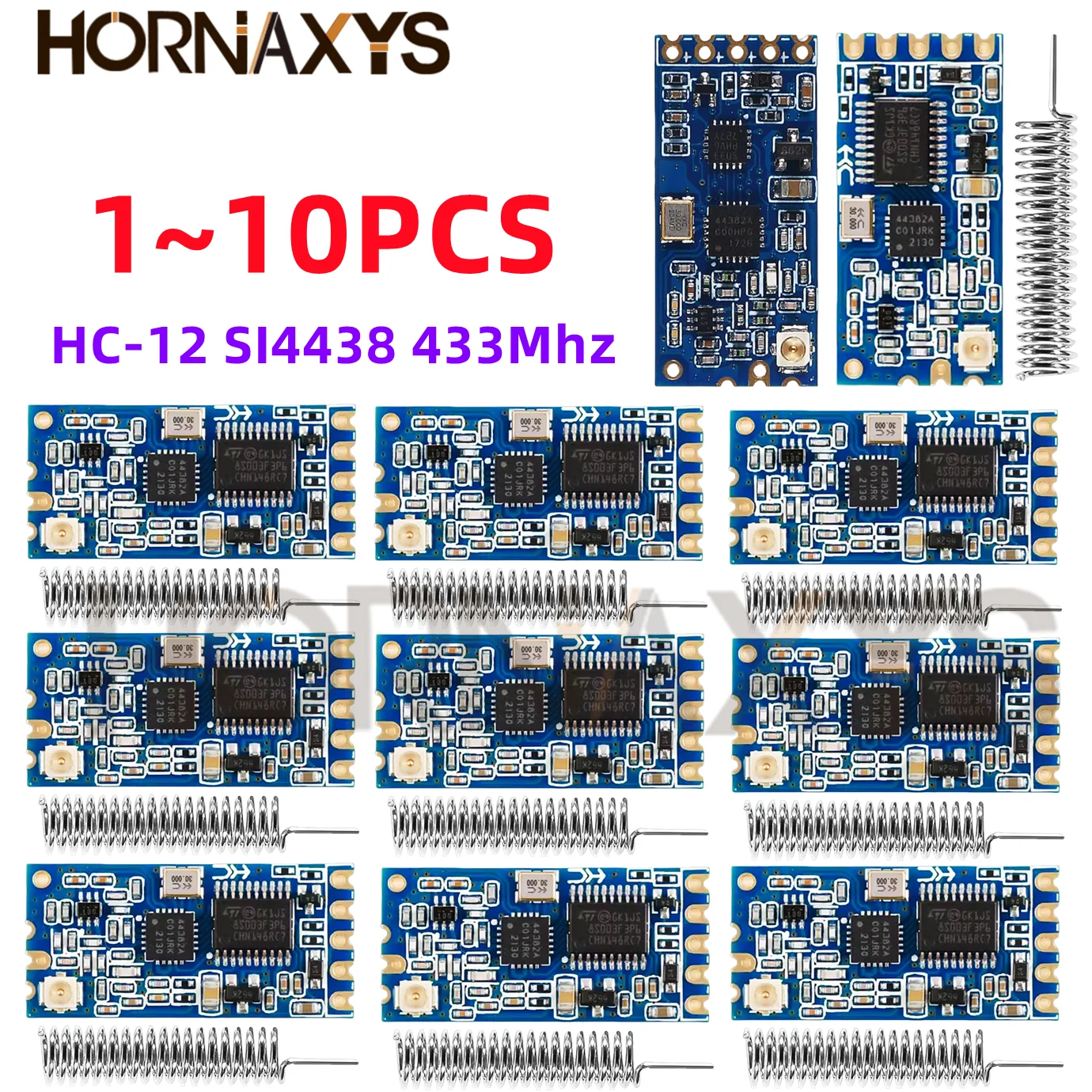 1-10pcs-HC-12-SI4438-wireless-microcontroller-serial-433-long-range ...