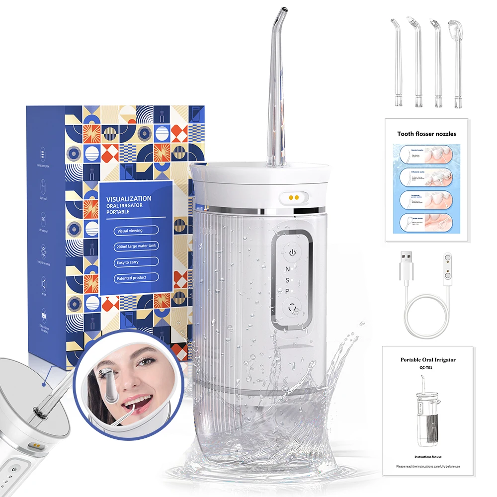 Irrigador-Oral-port-til-inal-mbrico-hilo-Dental-recargable-con-espejo ...