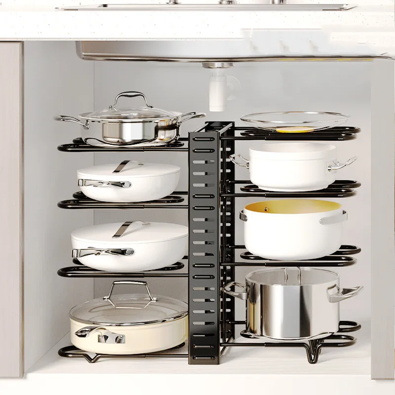 Detachable-Folding-Multi-Layer-Vertical-Pot-Cover-Rack-Kitchen-Storage ...