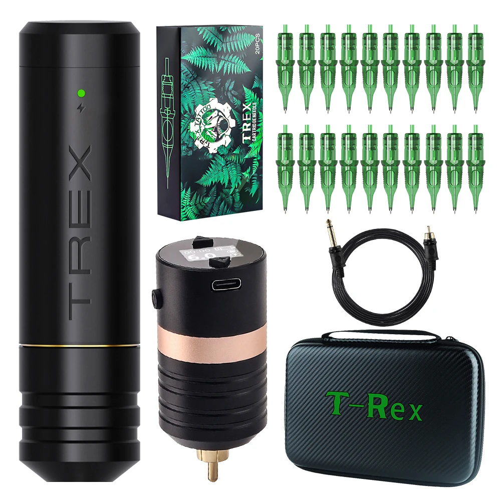 T-Rex-Generation-3-Rotary-Tattoo-Pen-Machine-Kit-RCA-battery-20PCS-ink ...