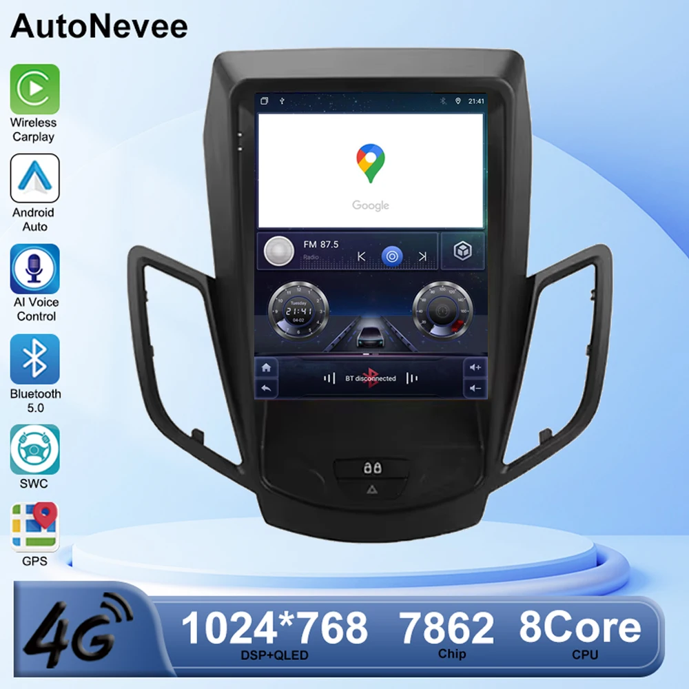 Android-14-Car-Radio-For-Ford-Fiesta-MK7-2009-2017-GPS-Navigation ...