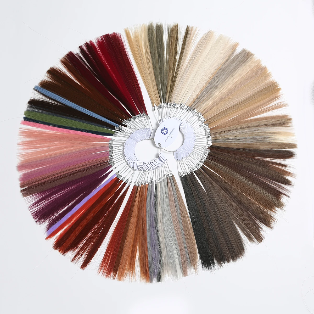 Hair-Color-Rings-Sythetic-Hair-Swatches-Testing-Color-Samples-Black ...