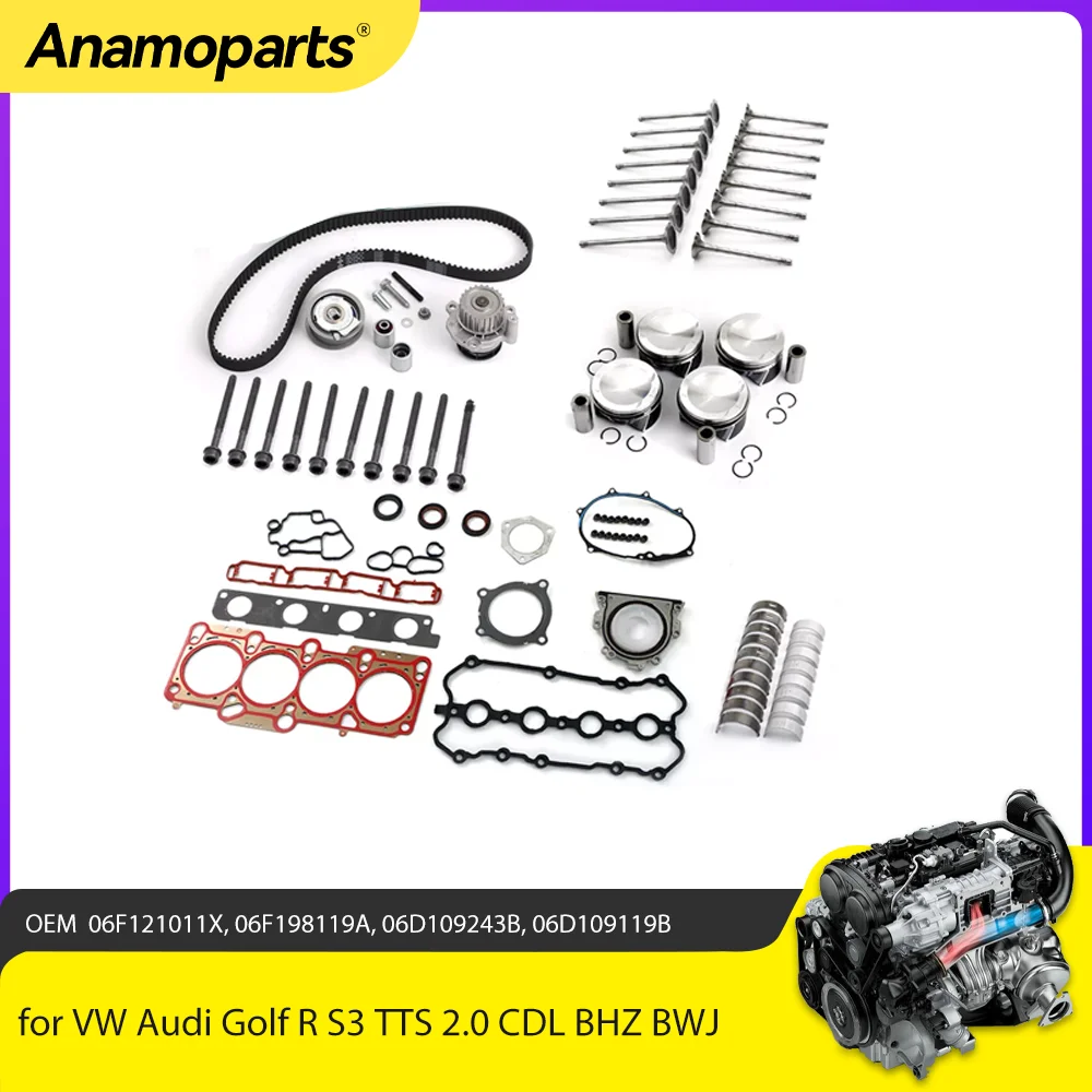 Engine Parts Overhaul Gasket Set Piston Timing Chian Kit Fit 2.0 L For ...
