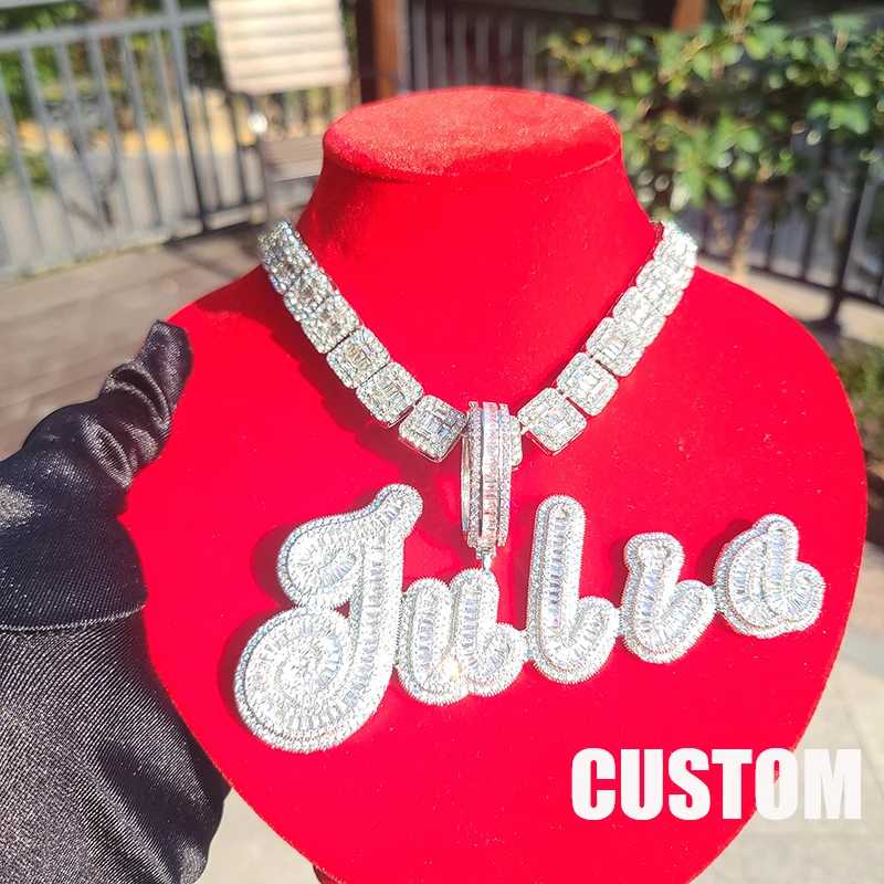 Custom-Big-Brush-Cursive-Iced-Out-Name-Pendant-Bubble-Letters-Word ...