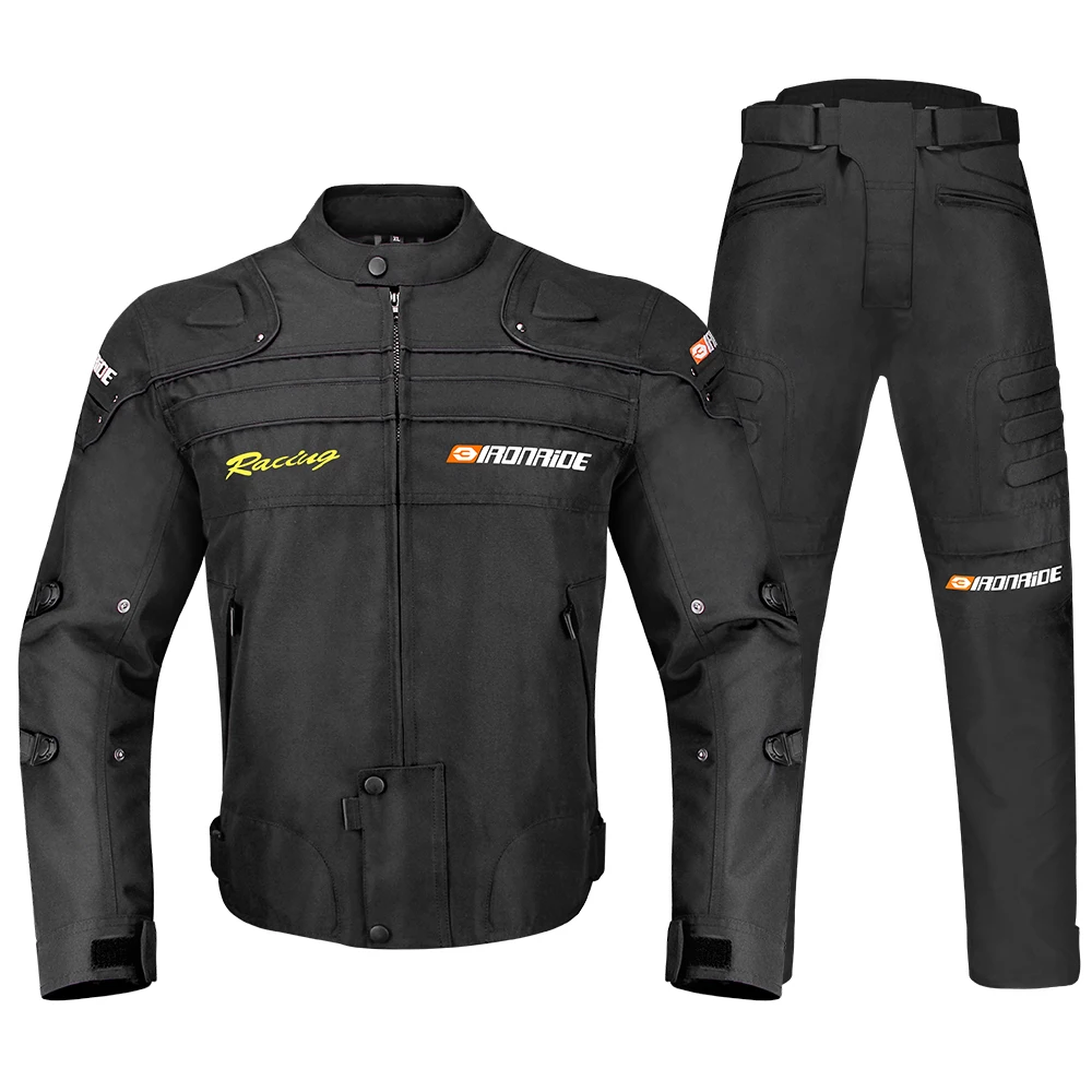 Men-Motorcycle-Jacket-Windproof-Moto-Protector-Jacket-Pants-Wear ...