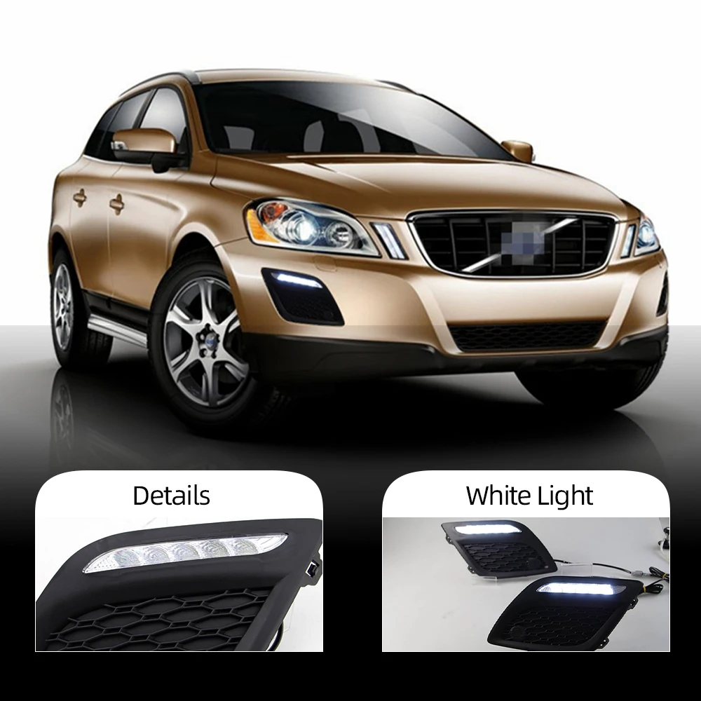Car-LED-DRL-Daytime-Running-Lights-For-VOLVO-XC60-2011-2012-2013-Front ...