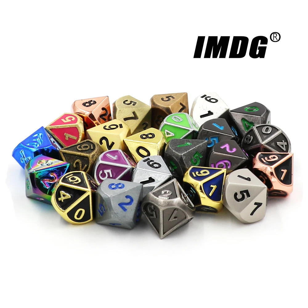 1pcs-D10-0-9-Polyhedron-RPG-Dice-10-sides-Accessories-Metal-Dice-Cubes ...