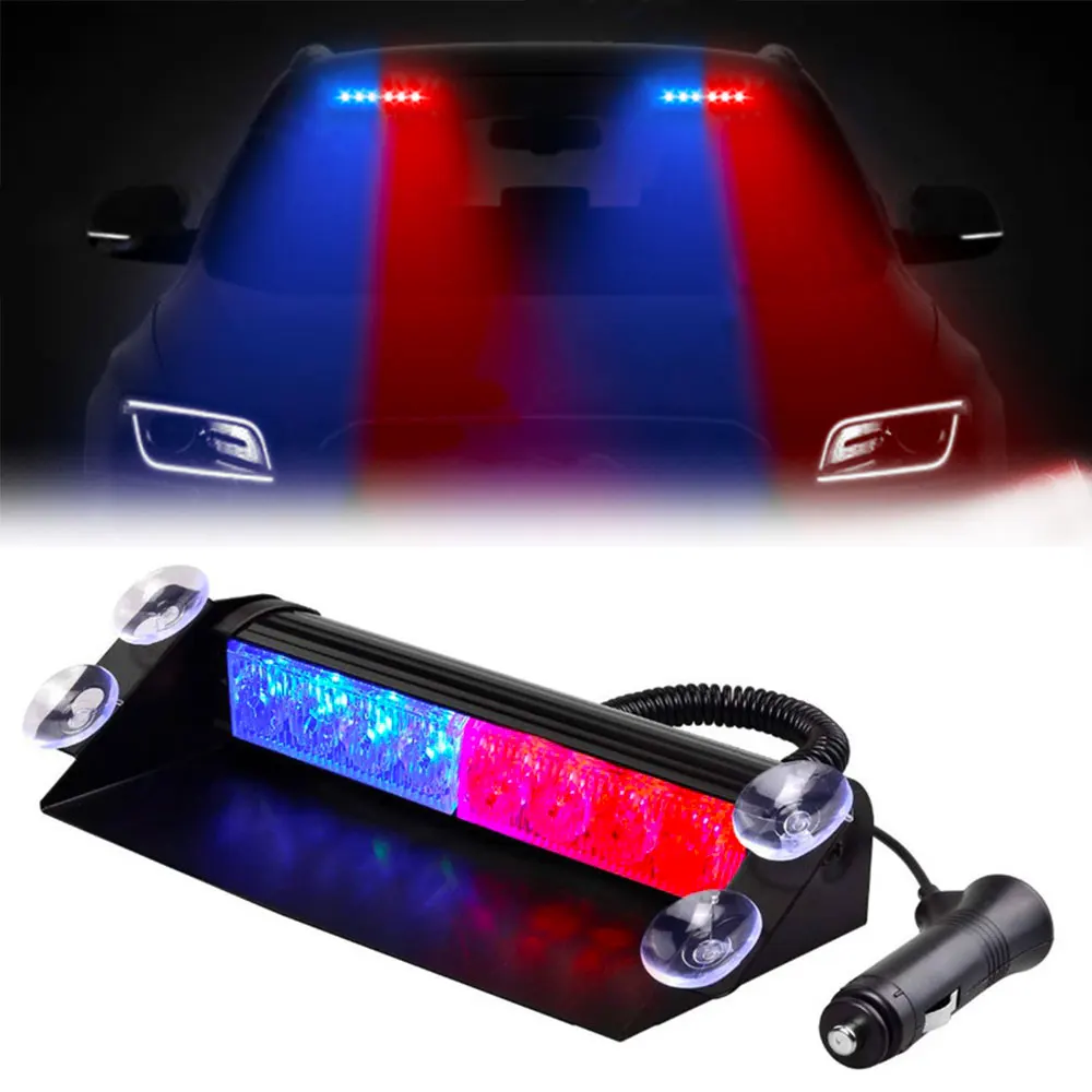 Car-LED-Police-Lights-Strobe-Light-12V-Emergency-Signal-Lamps-Warning ...
